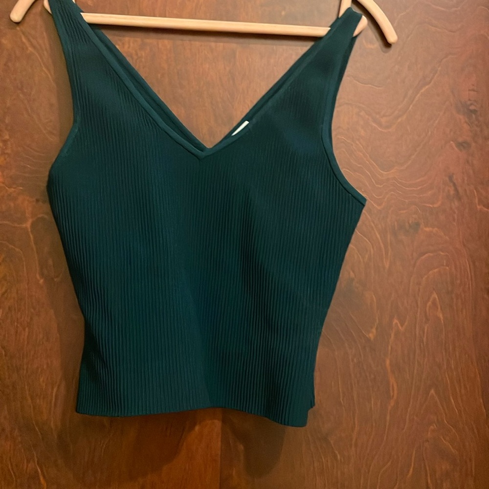 Aritzia Babaton Ribbed Tank - Gem